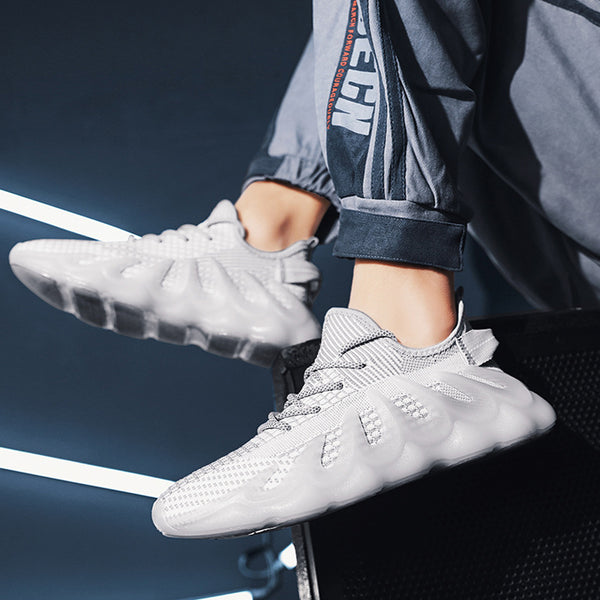 Fashion Sneakers With Wave Sole Cool Sports Shoes Men – Stormyjay