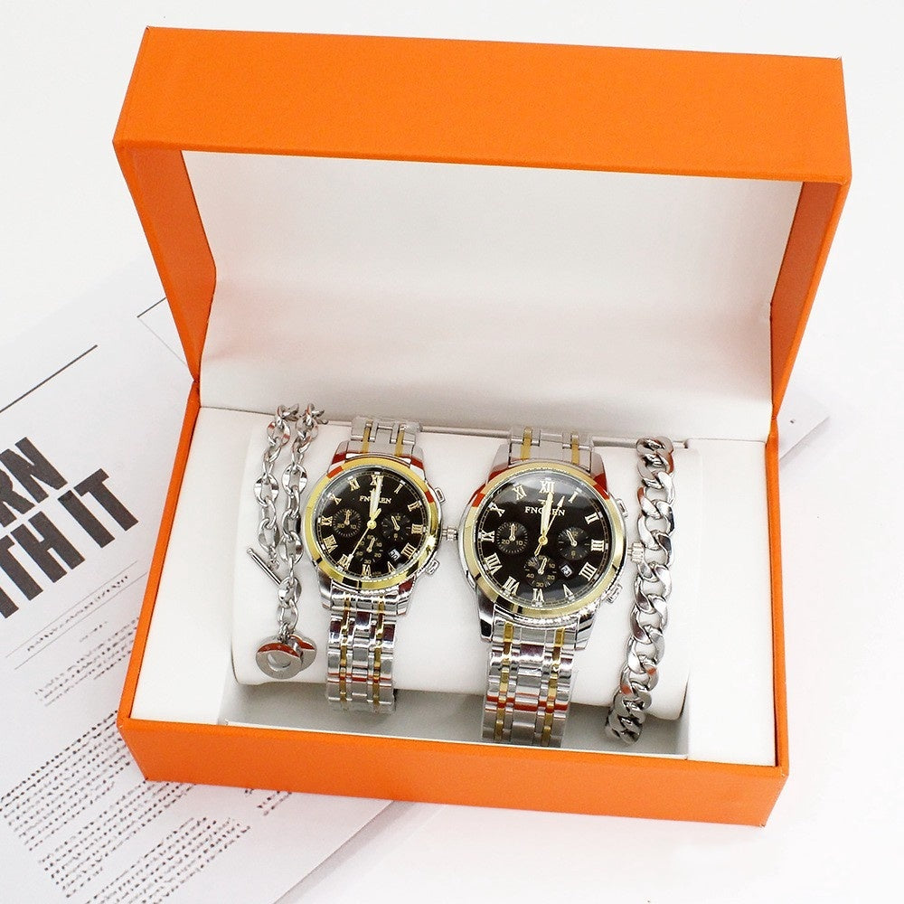 Couple’s Quartz Watch Set: Men’s and Women’s Matching Watches – Stormyjay